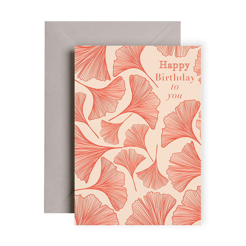 HAPPY BIRTHDAY GINKGO CARD – iamroxanne